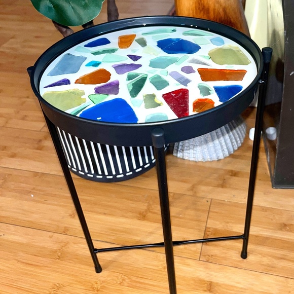 Hand Crafted | Accents | New Hand Crafted Sea Glass Small Table | Poshmark